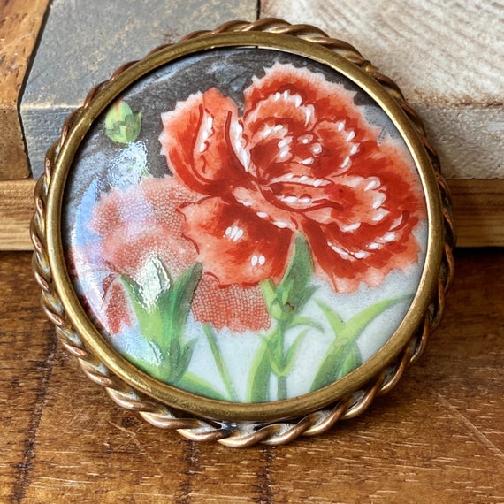 Antique French Limoges Hand Painted Carnations Floral… - Gem Antique French Limoges Hand Painted Carnations Floral… - Gem