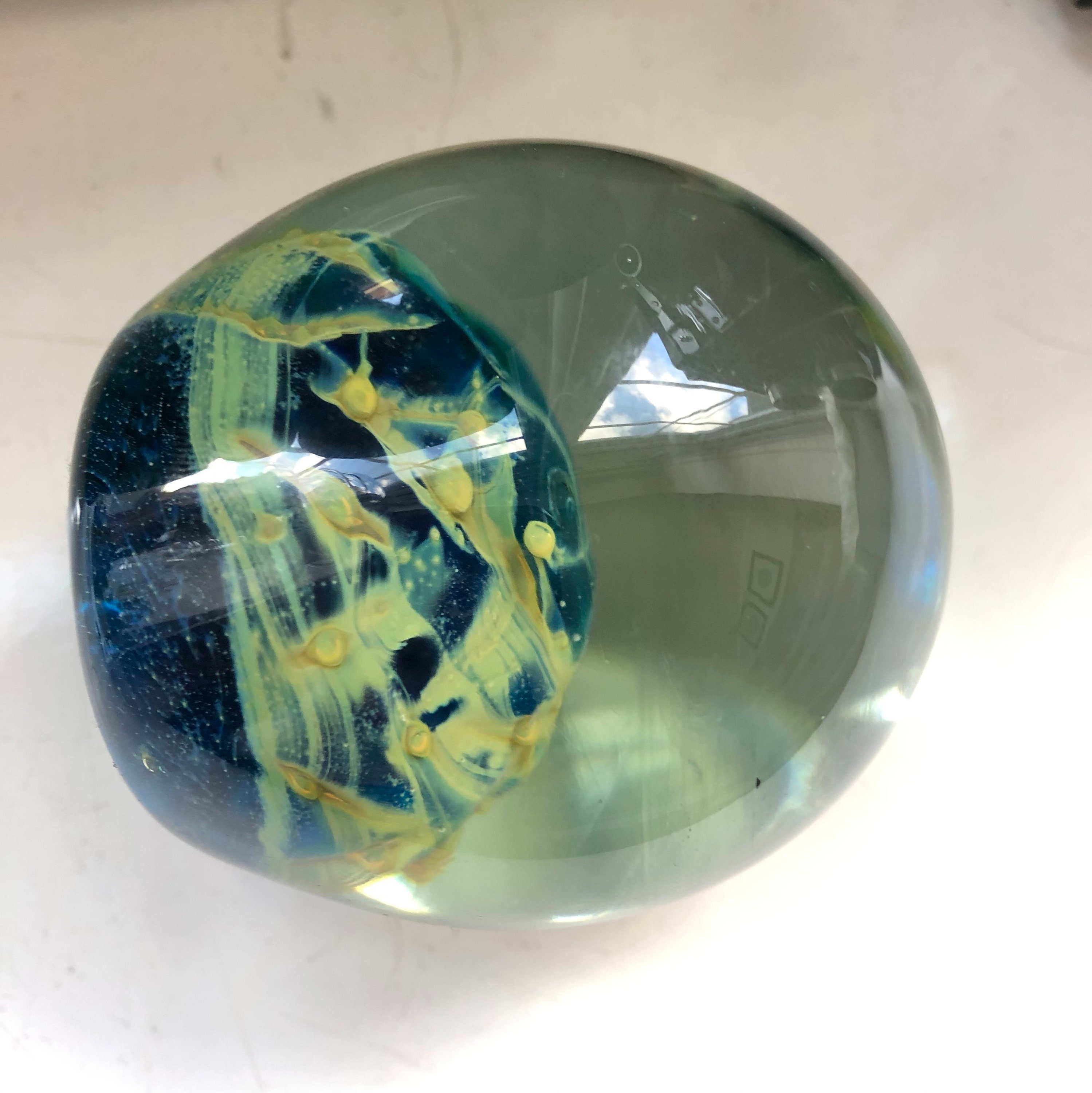 Vintage Mdina Glass Paperweight star in the Sky - Etsy