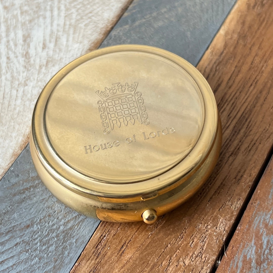Vintage Gold Toned House of Lords Pill Box With Mirror - Etsy