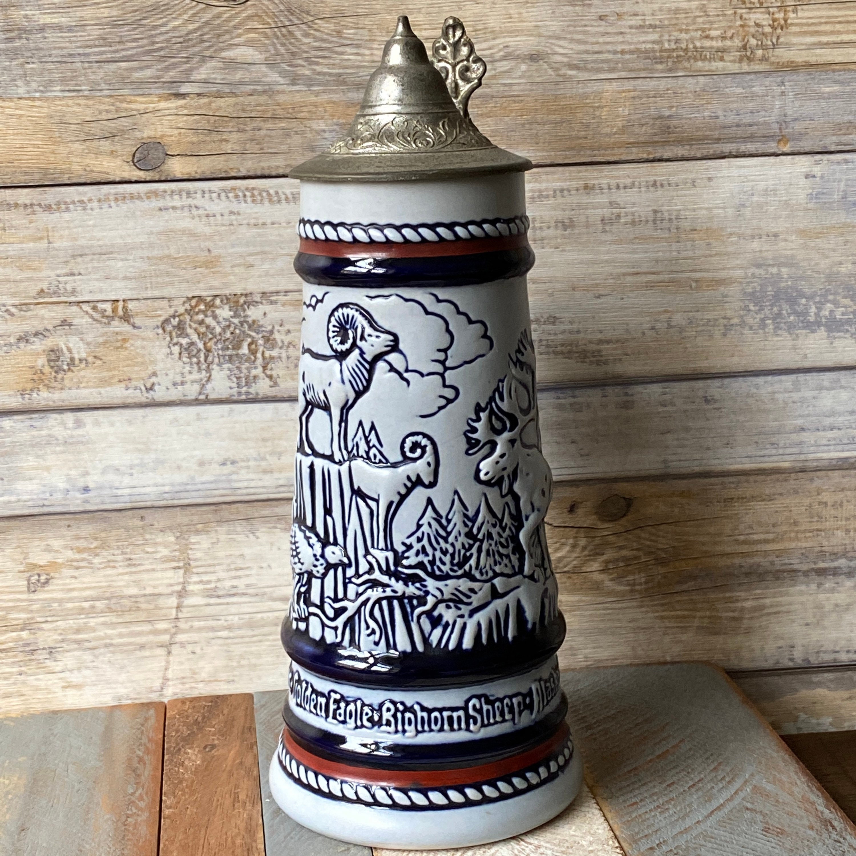 Vintage Avon Beer Stein With Pewter Lid 1976 Collectible Beer - Etsy