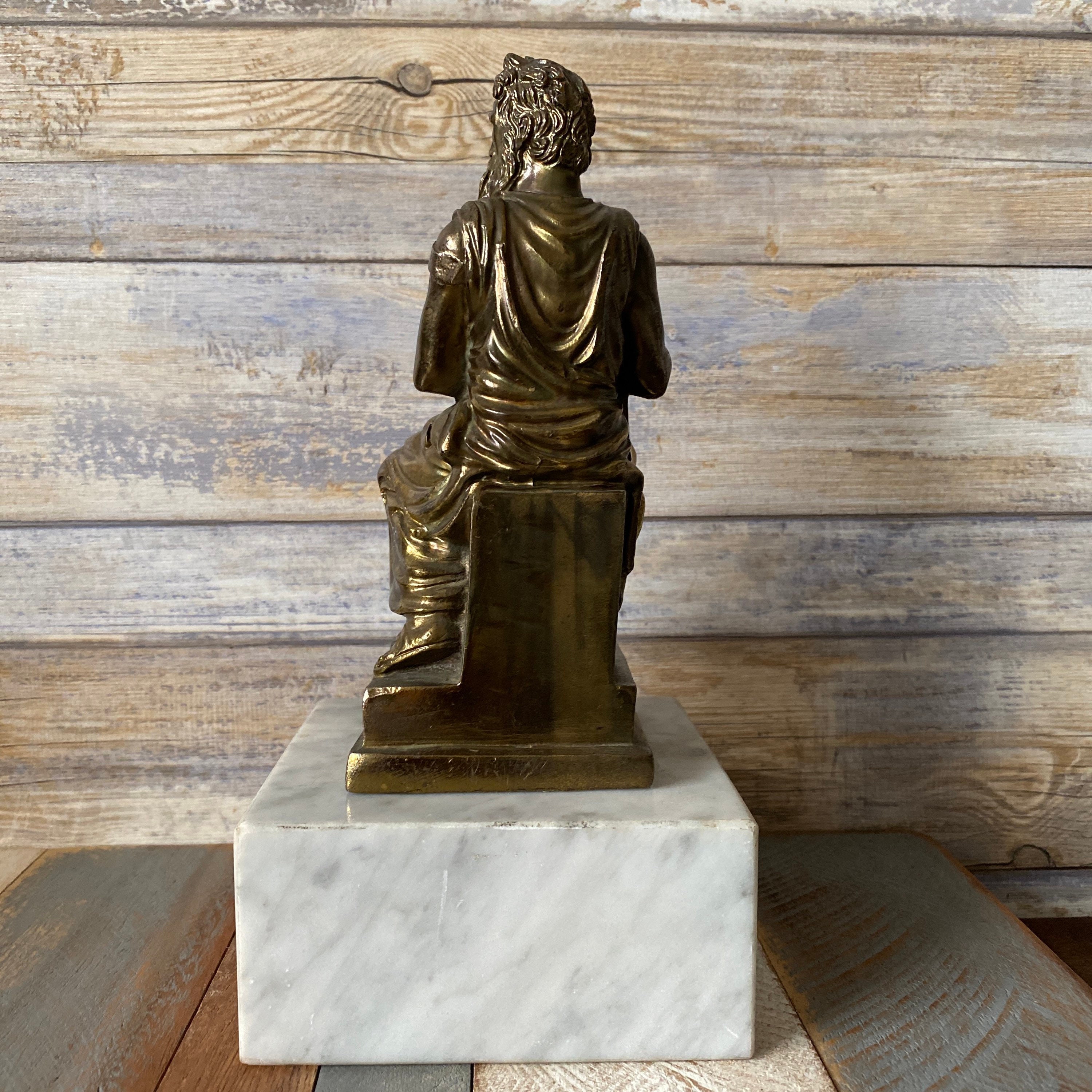 Antique Bronze Sculpture of Moses Replica of Michelangelo Cast | Etsy