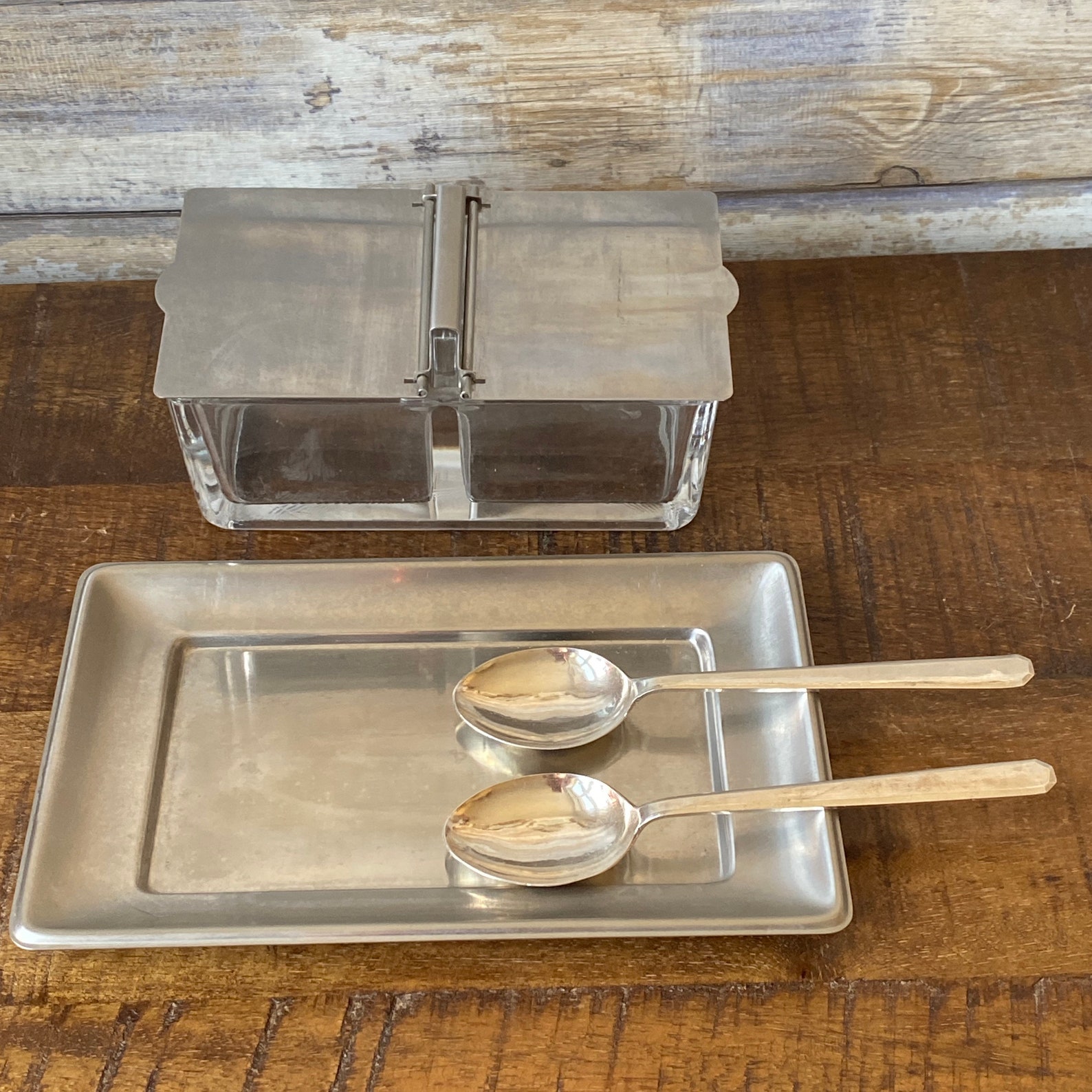 Vintage Wagenfeld WMF Bauhaus Double Jam Jar: Stainless Steel & Glass ...