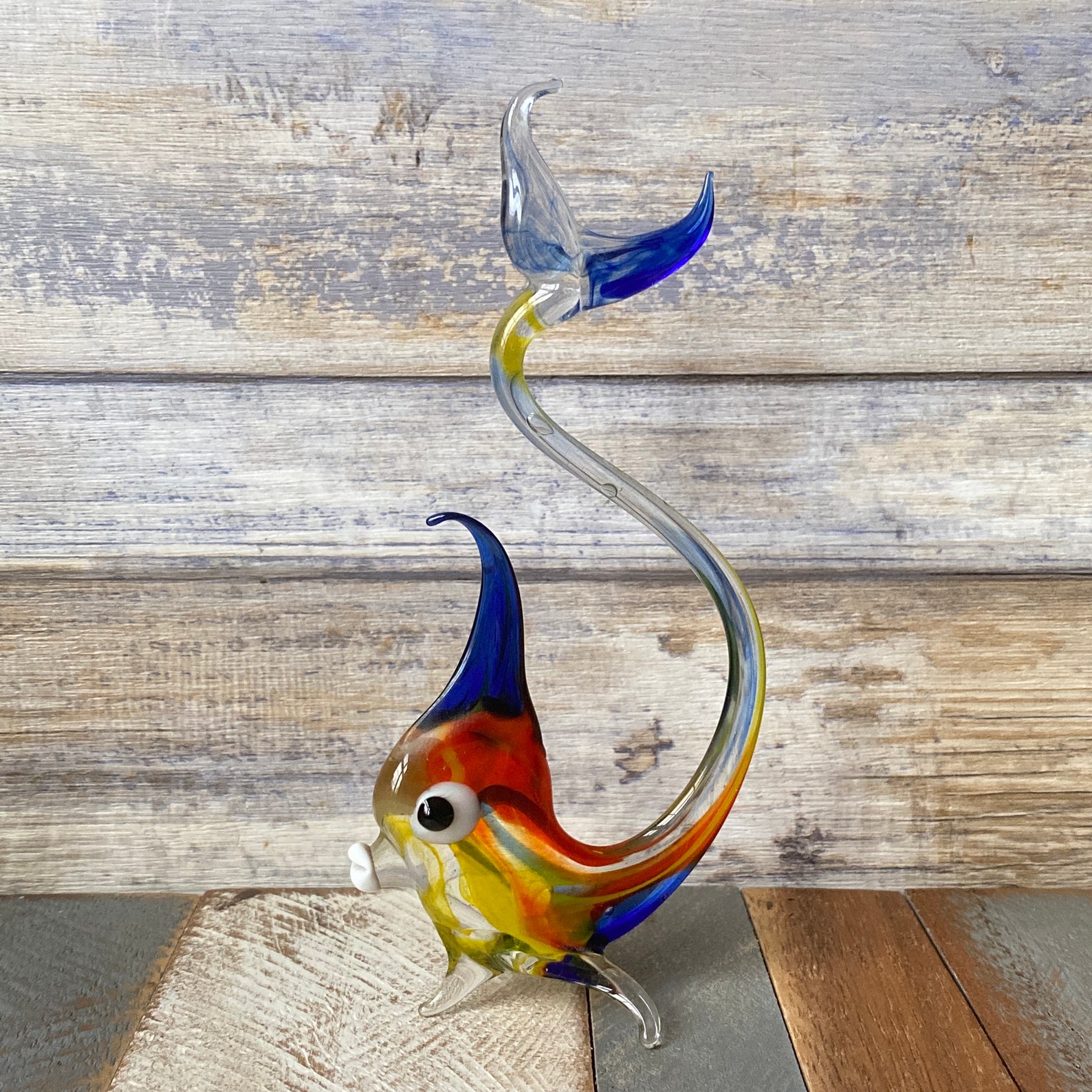 Vintage Murano Hand Blown Glass Multicoloured Fish Free - Etsy