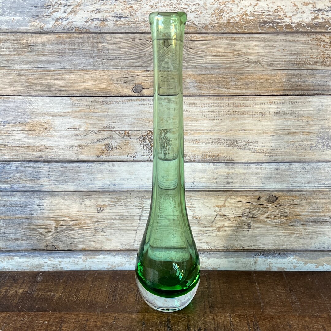 Vintage Green Soliflor Sommerso Glass Vase by Seguso Murano - Etsy
