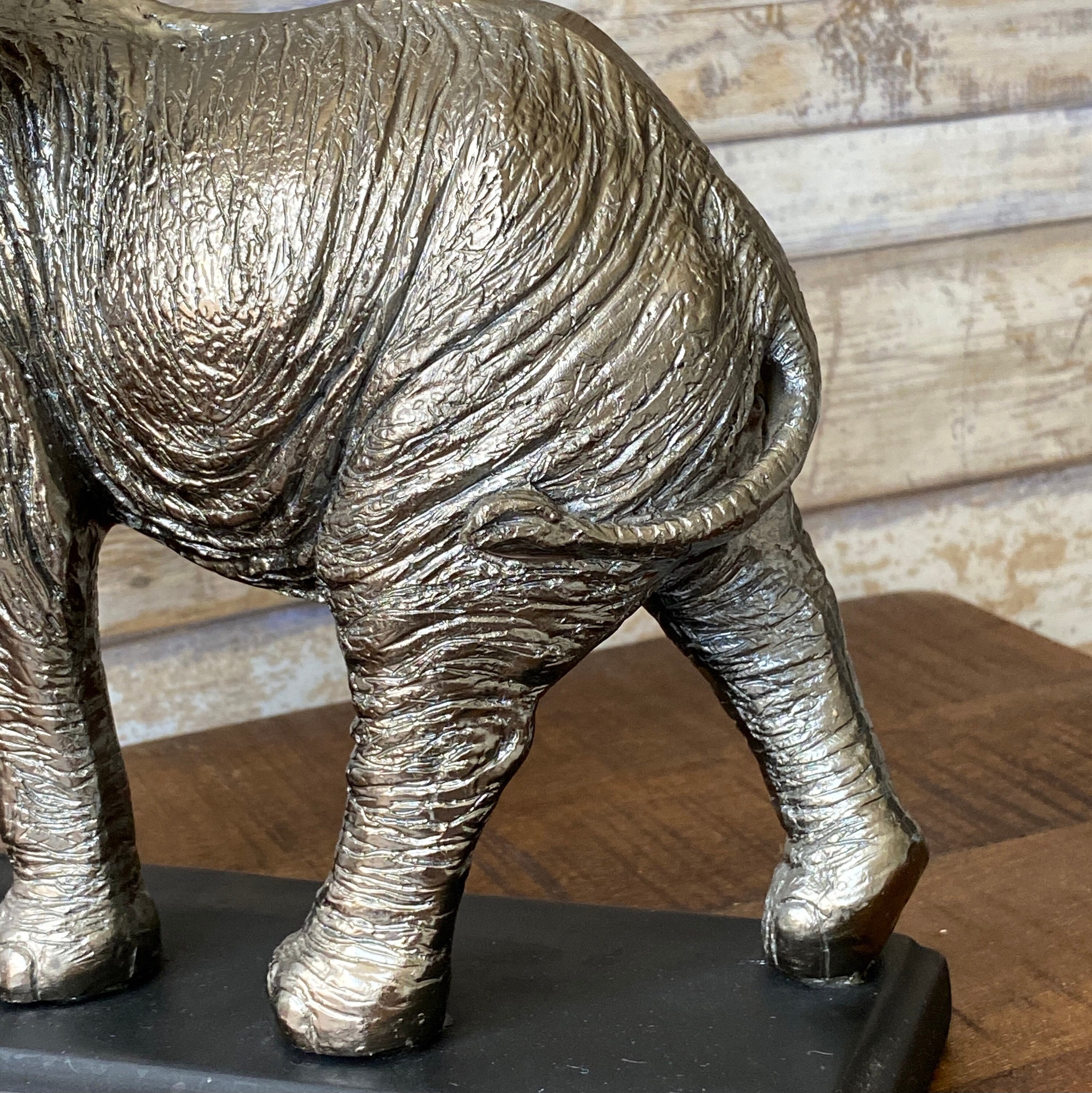 Vintage Silver Resin African Elephant Matriarch Large Desk | Etsy