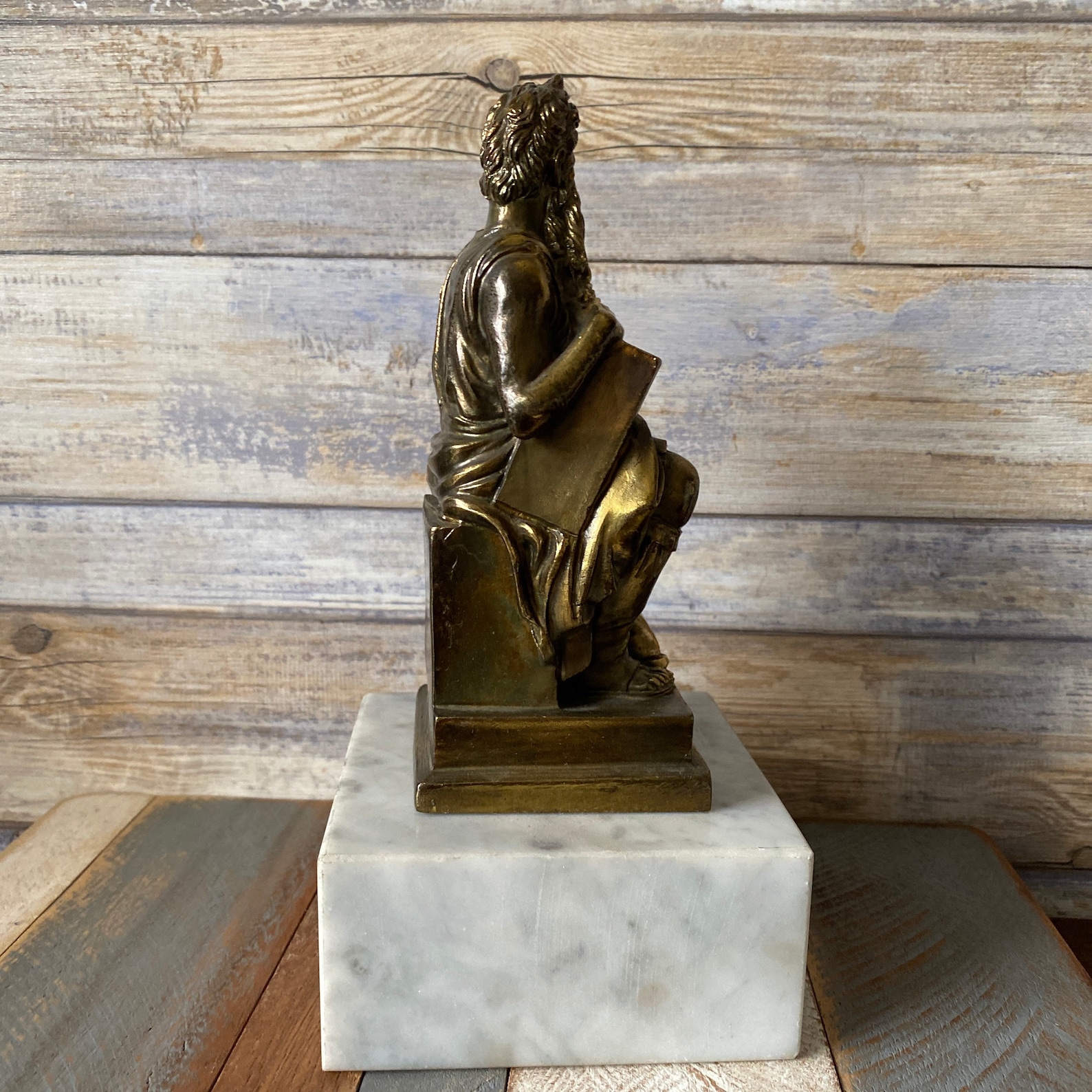 Antique Bronze Sculpture of Moses Replica of Michelangelo Cast - Etsy