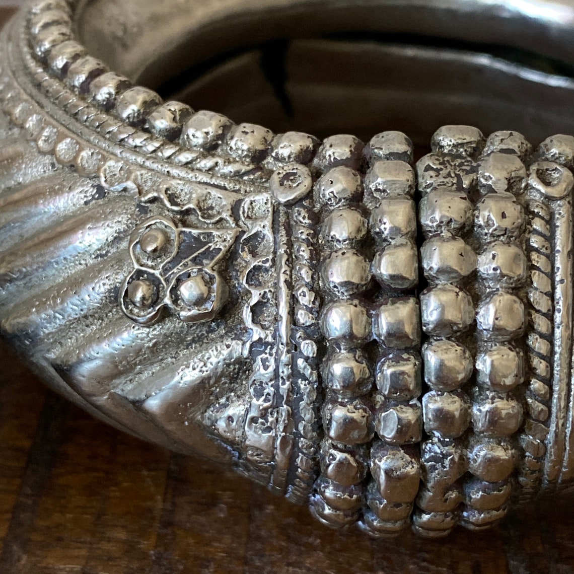 Antique African Tribal Silver Bangle Pair: Chunky Ribbed Anklets - Etsy