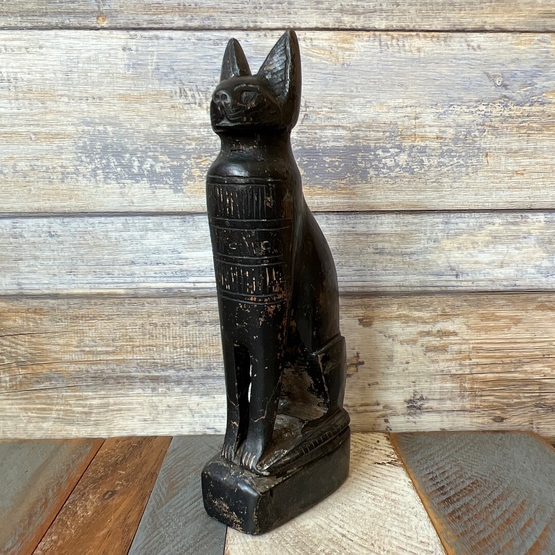 Antique Egyptian Old Carved Stone Bastet Goddess Figurine Rare - Etsy