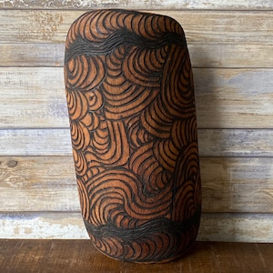 Rare Old Australian Aboriginal Carved Wire Burnt Wooden COOLAMON Bowl ...