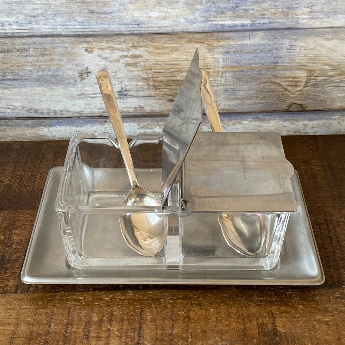 Vintage Wagenfeld WMF Bauhaus Double Jam Jar: Stainless Steel & Glass ...