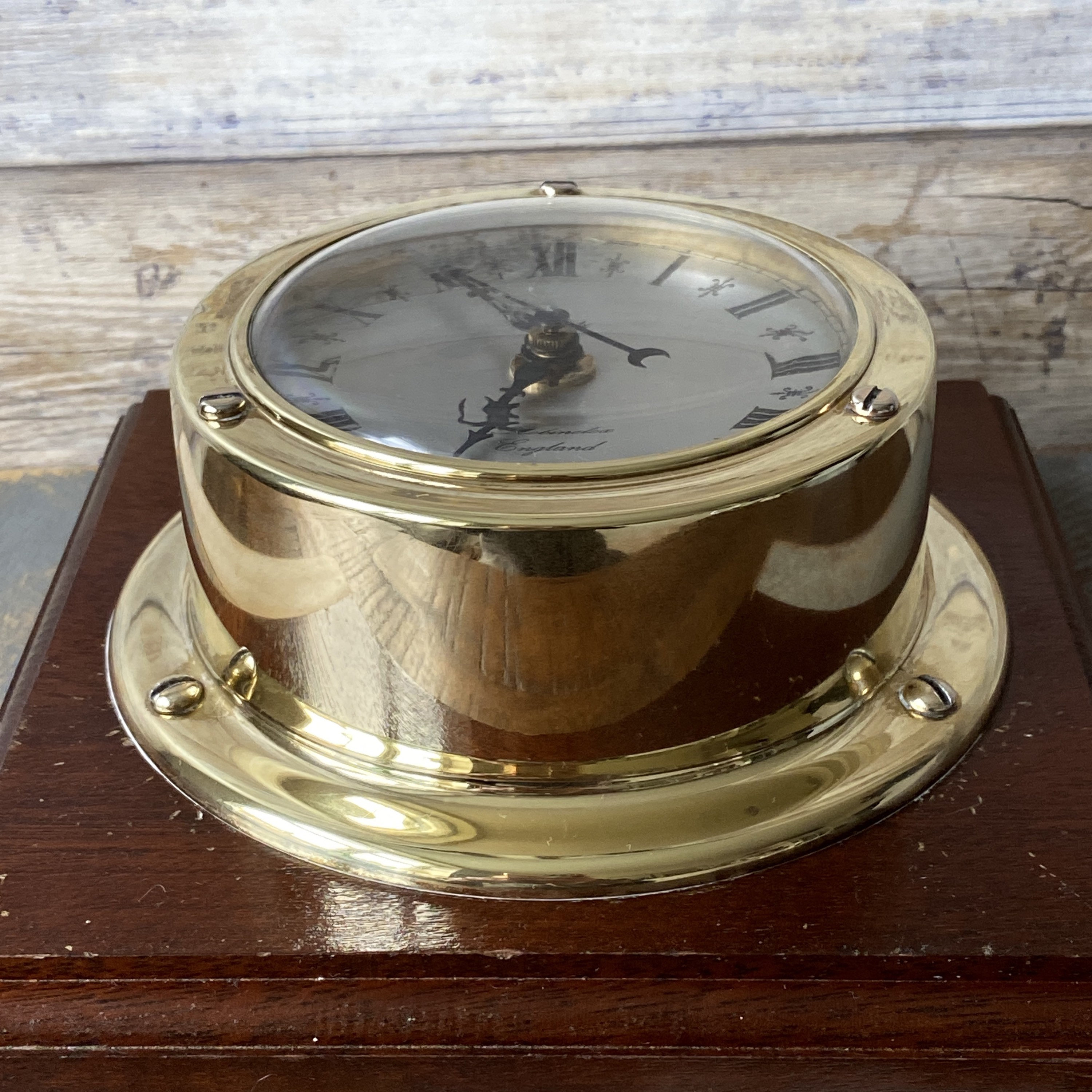 Vintage Brass Marine Nautical Ship Wall Clock Robinclox Quartz - Etsy