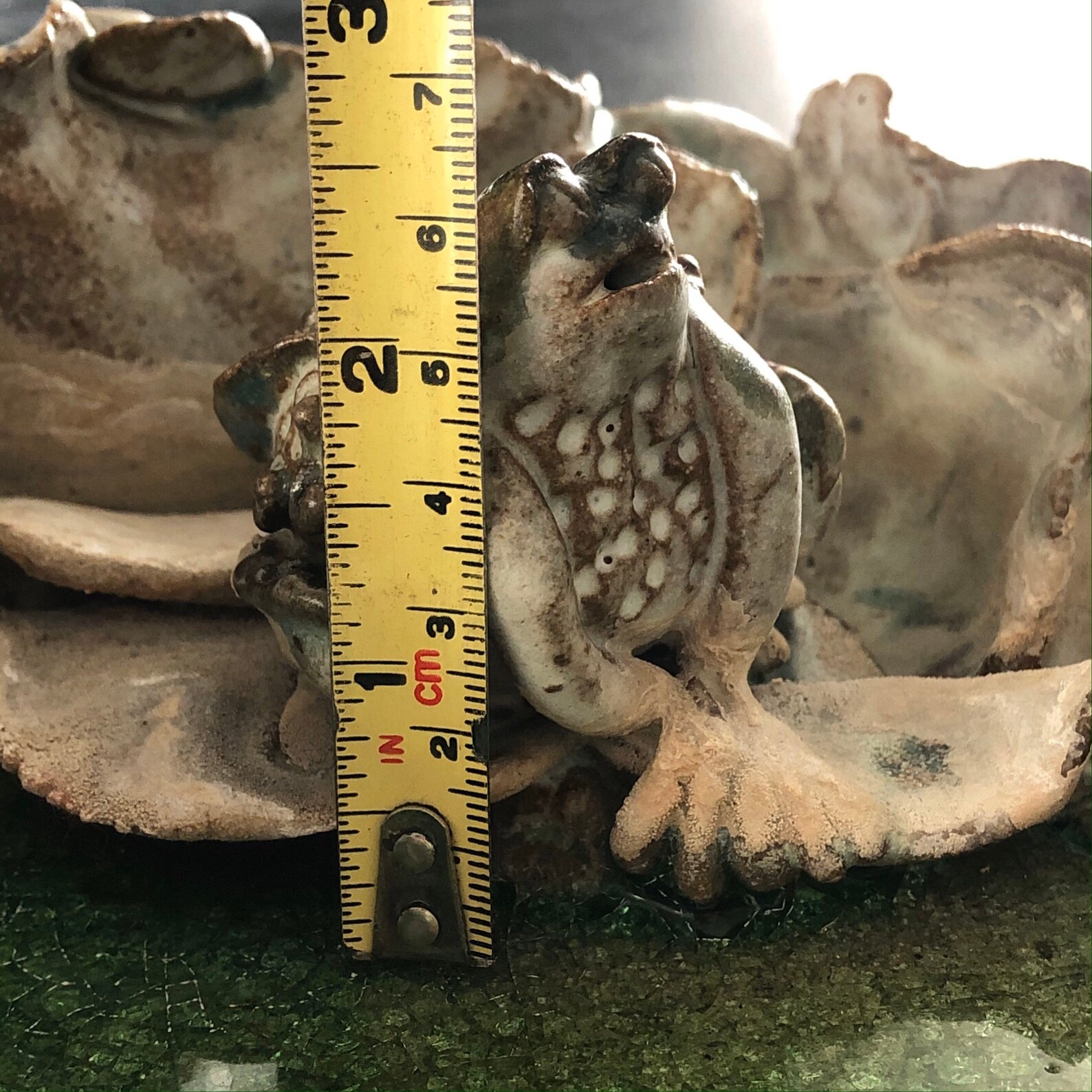 Unique Handmade Glazed Ceramic Pond Platter With Frog Toad | Etsy