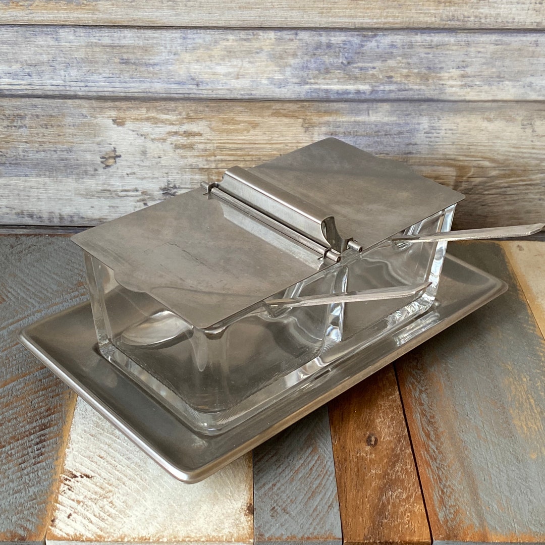 Vintage Wagenfeld WMF Bauhaus Double Jam Jar: Stainless Steel & Glass ...
