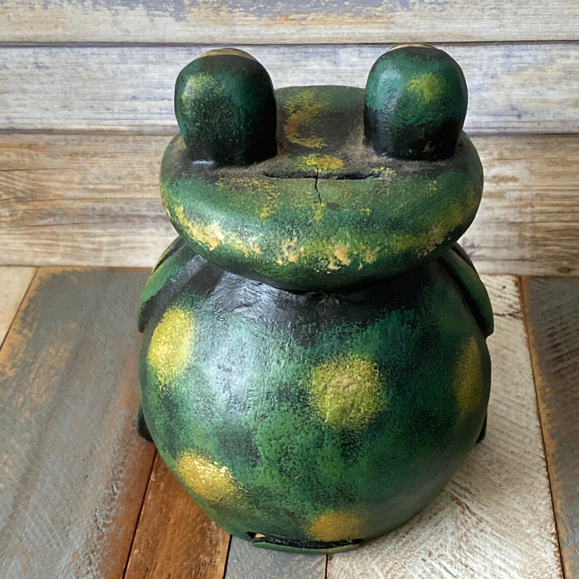 Vintage 1930s Hand Carved Wooden Frog Money Box Kids Room | Etsy