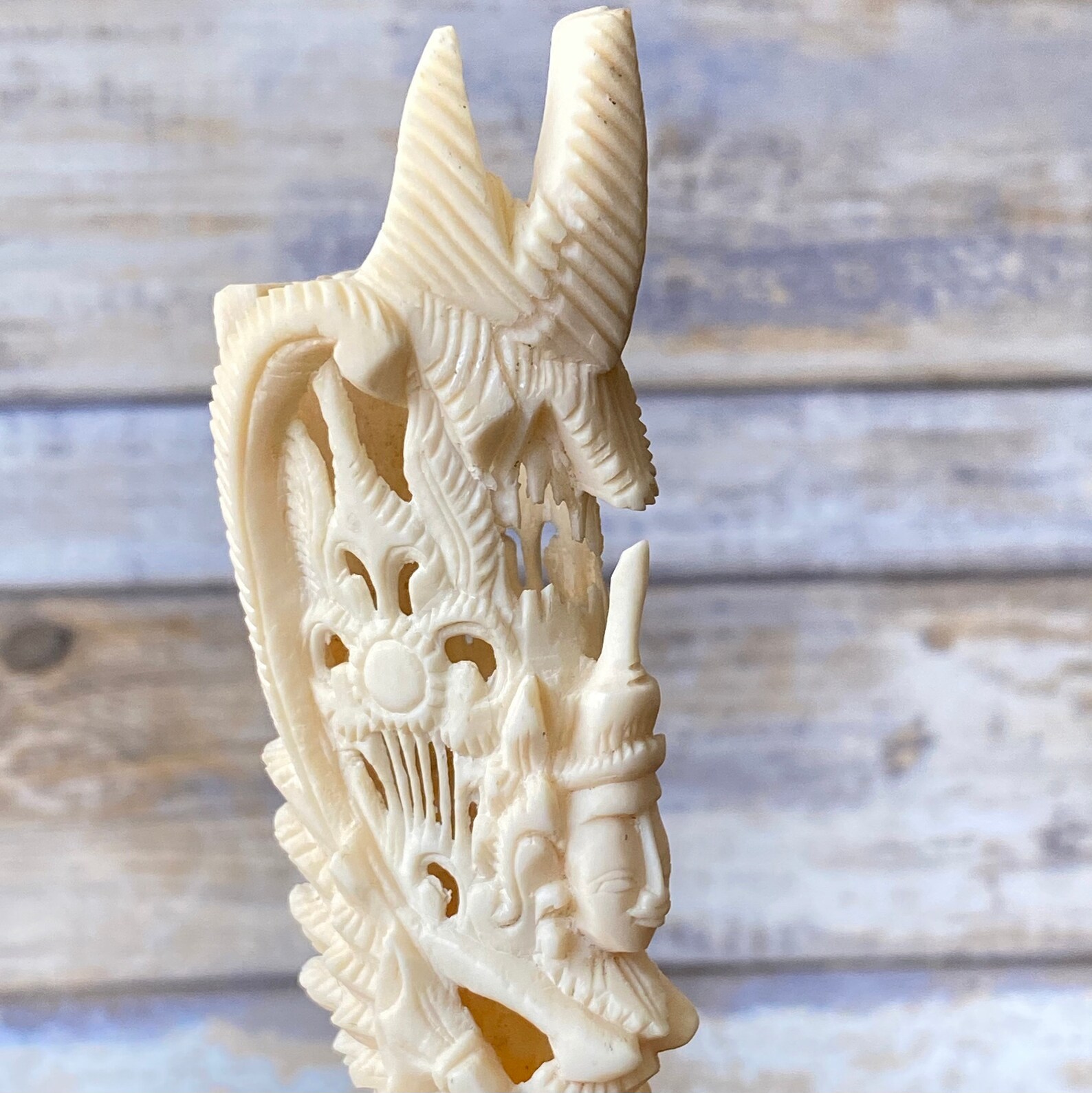 Vintage Hand Carved Bone Totem From Bali Indonesia Highly - Etsy