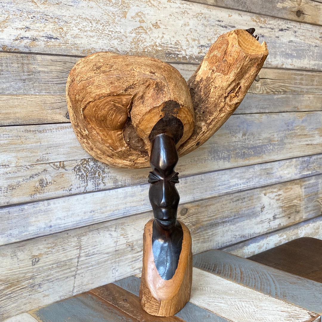 Rare Antique African Tanzanian Makonde Mpinga Carved Ebony Wood ...