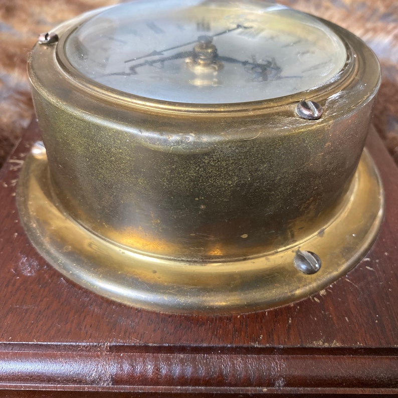 Vintage Brass Marine Nautical Ship Wall Clock Robinclox Quartz - Etsy