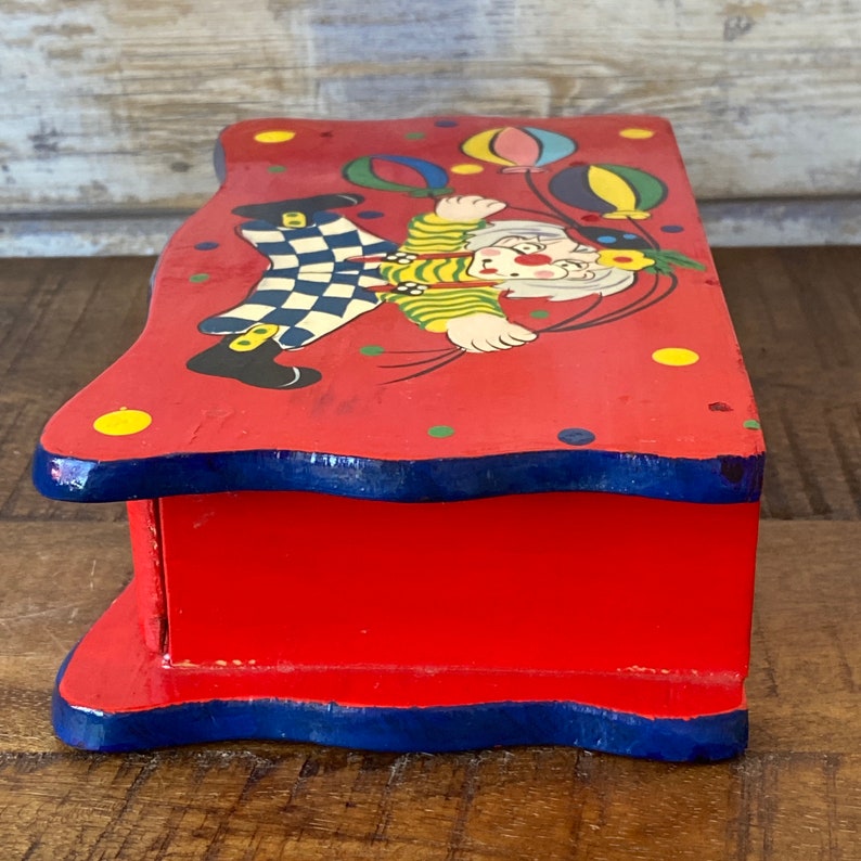 Vintage Handmade Clown Bookends and Treasure Box: Kids Room Decor - Etsy
