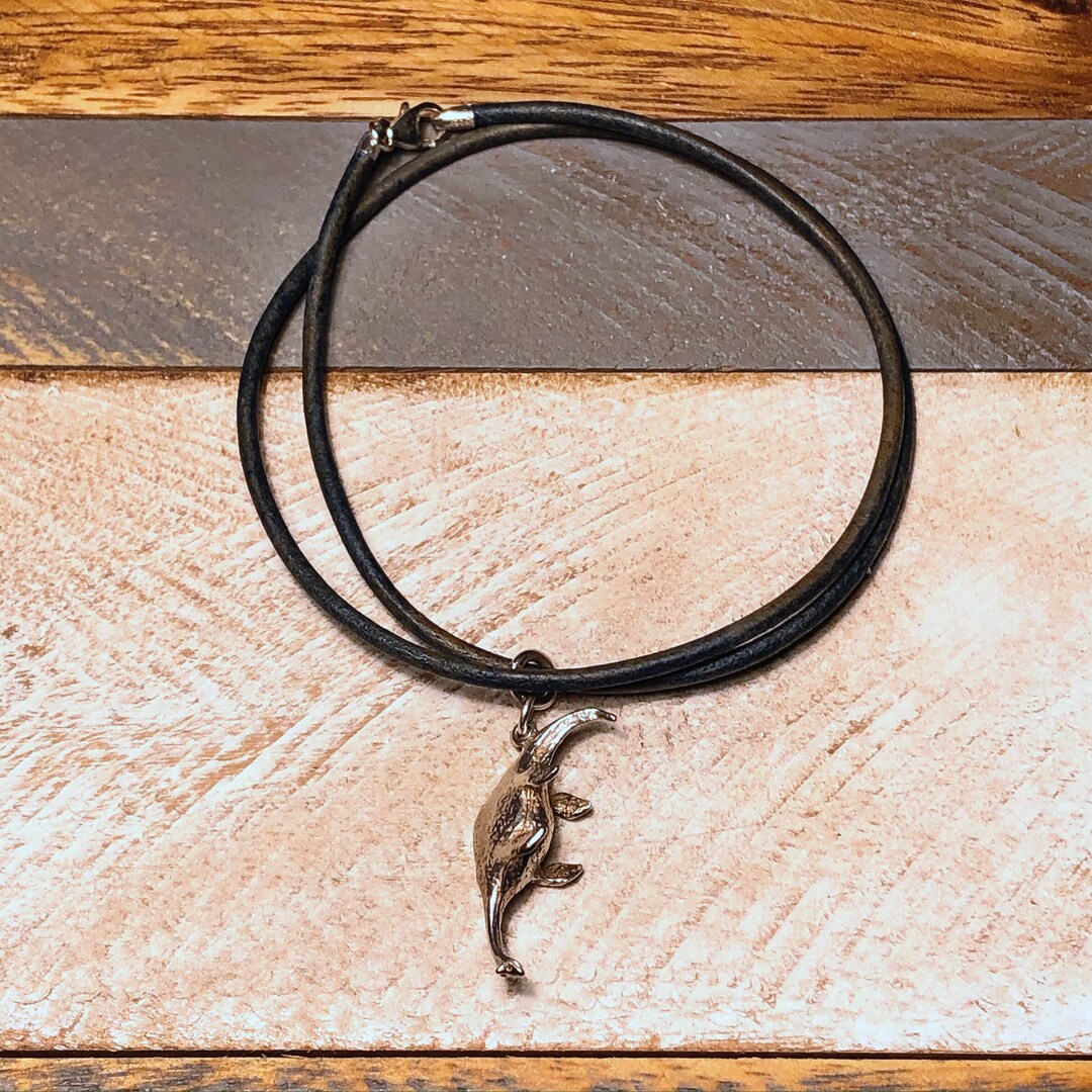 Sterling Silver Plesiosaurus Dinosaur Charm Necklace - Etsy