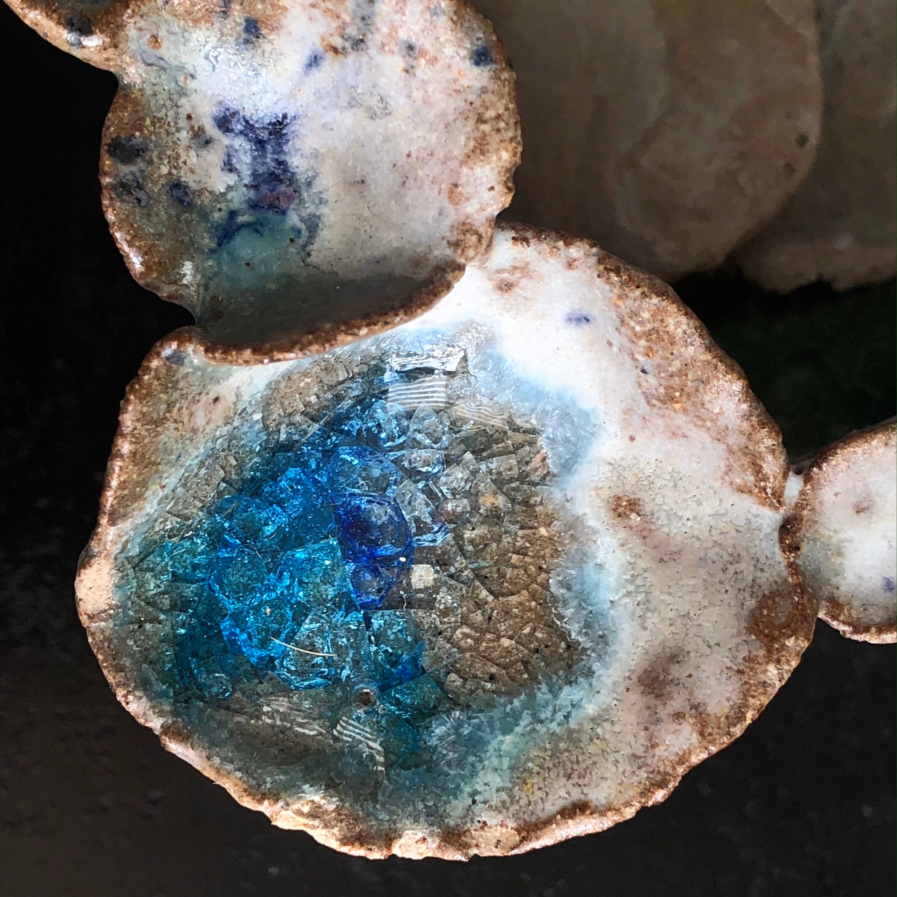 Unique Handmade Glazed Ceramic Pond Platter With Frog Toad | Etsy