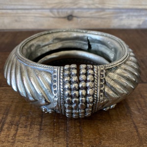 Antique African Tribal Silver Bangle Pair: Chunky Ribbed Anklets - Etsy