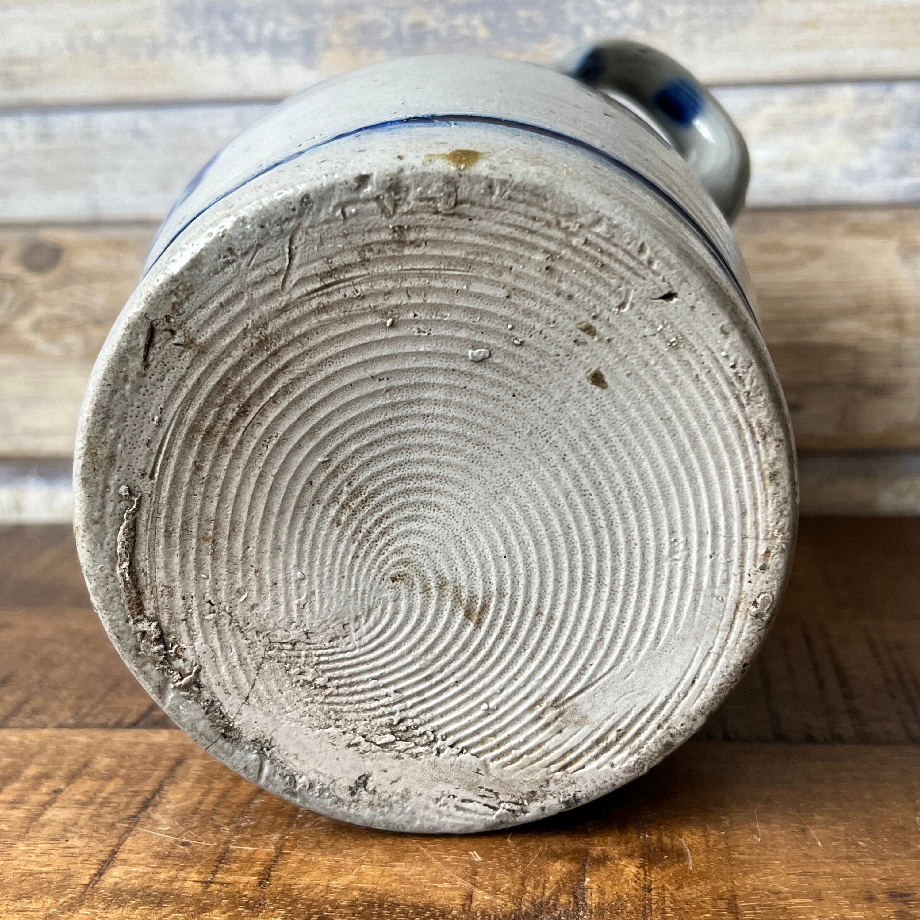 Antique 19th Century German Westrwald Salt Glazed Stoneware Crock With ...