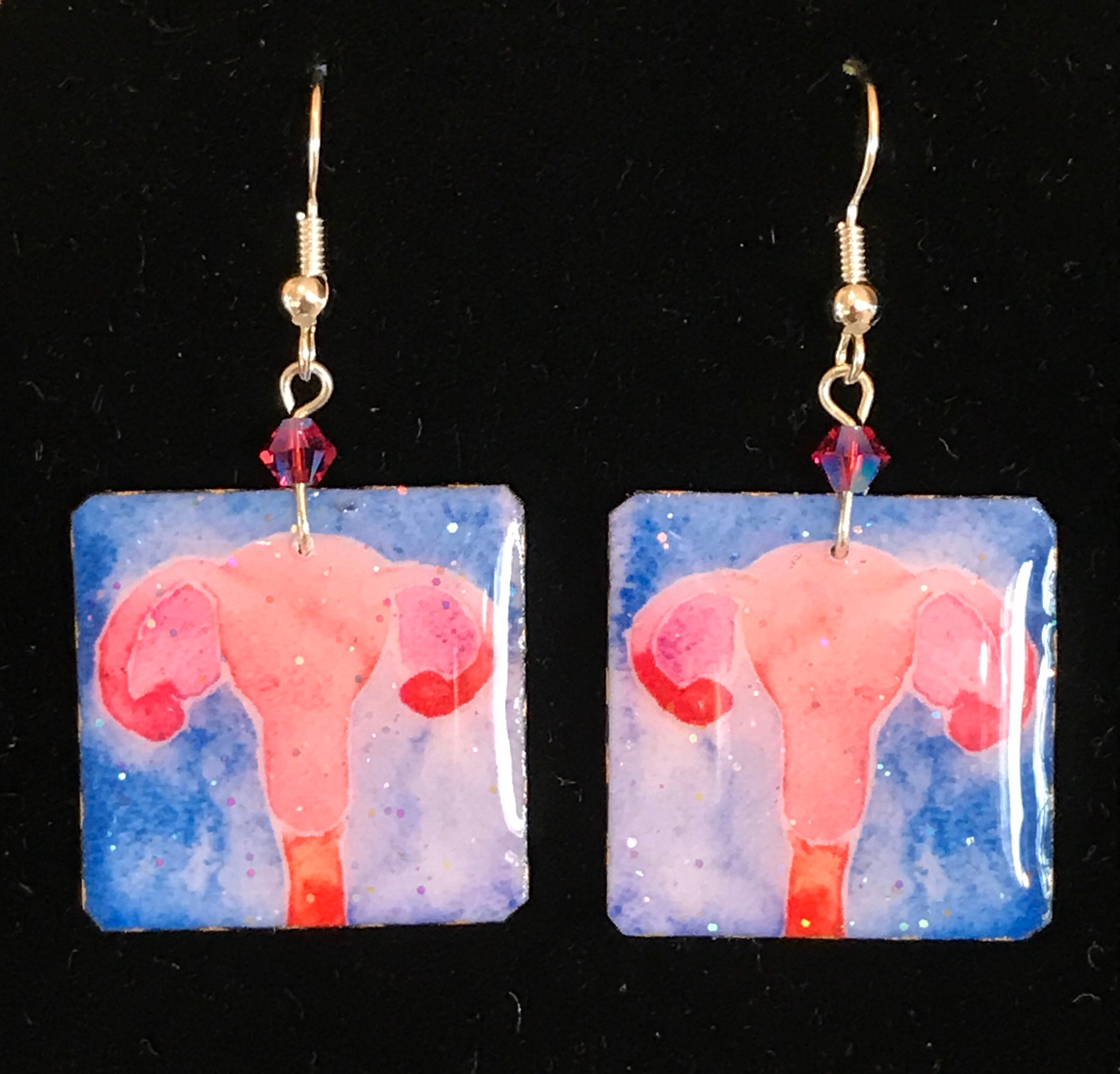 Oh My Uterus Earrings. - Etsy