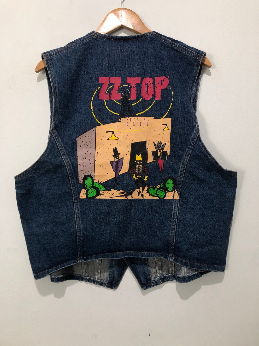 Vintage ZZ Top Fan Club Denim Jacket - Etsy