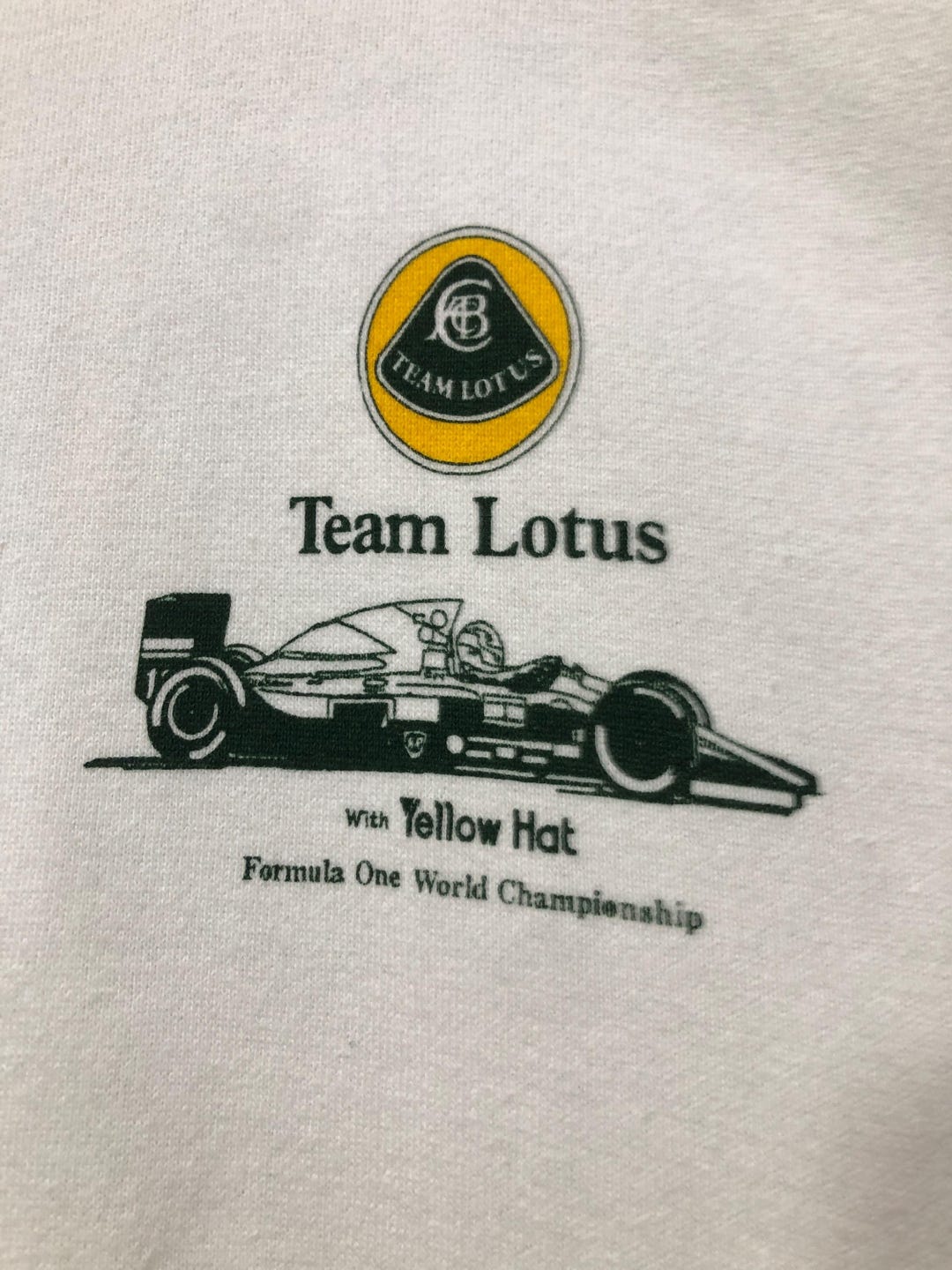Vintage Team Lotus With Yellow Hat Formula One Sweatshirt - Etsy