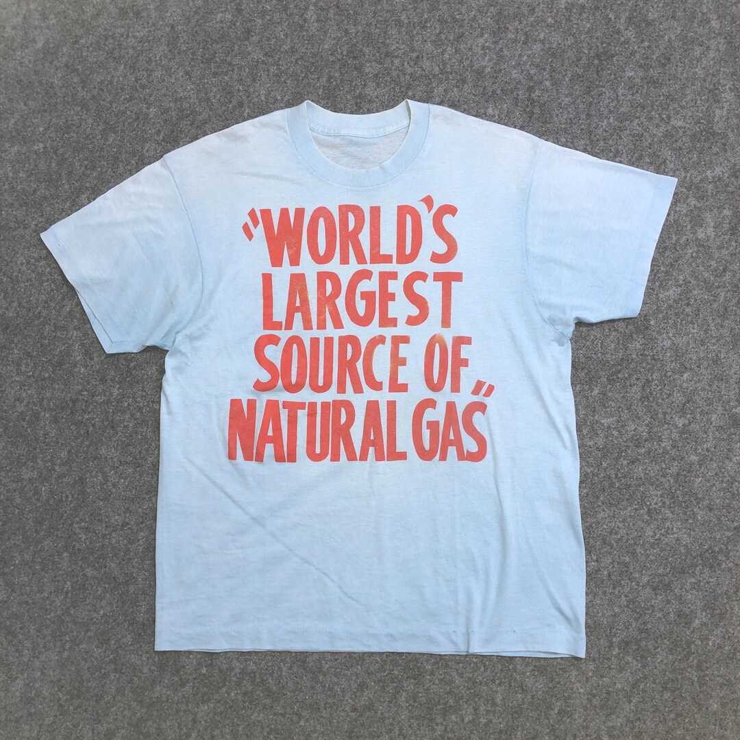 Vintage 80s World's Largest Source of Natural Gas T-shirt - Etsy