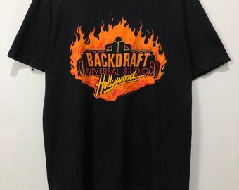 Rare Vintage BACKDRAFT Movie Universal Studios Japan T Shirt Large Size ...