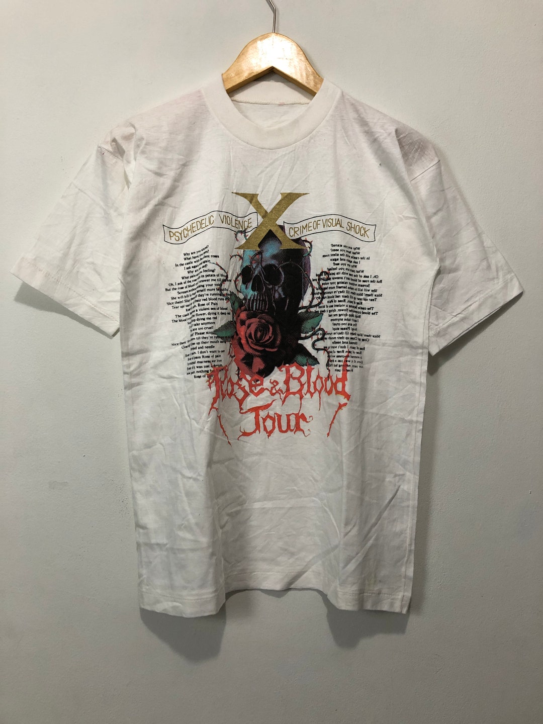 Vintage 90s X JAPAN Rose & Blood Tour T-shirt - Etsy UK