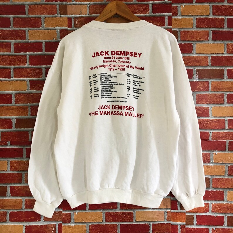 Vintage Jack Dempsey the Manassa Mauler Lonsdale Sweatshirt - Etsy