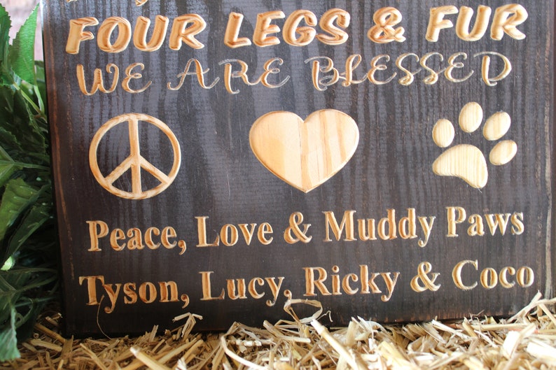 Dog rescue In this house Carved wood signs Animal rescue | Etsy