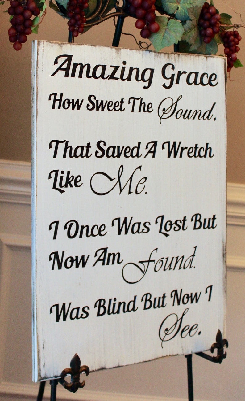 Amazing Grace How Sweet the Sound Wood Sign Amazing Grace - Etsy