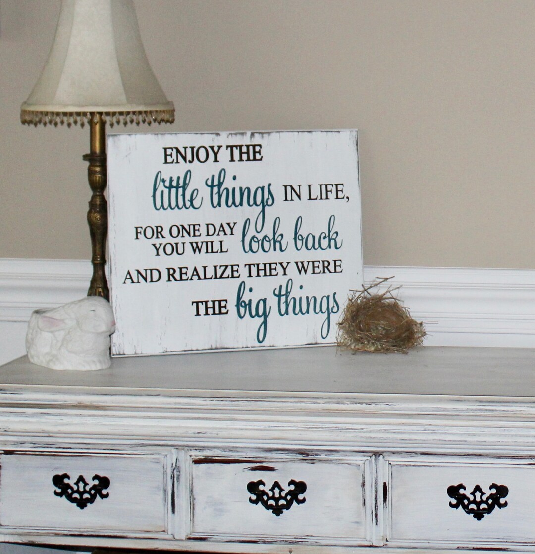 Enjoy the Little Things Sign Enjoy the Little Things Wooden - Etsy