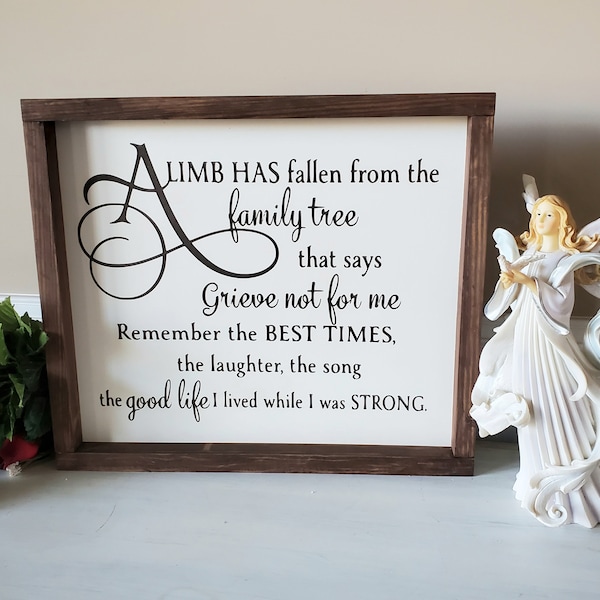 Hanging in Loving Memory Sign - Etsy