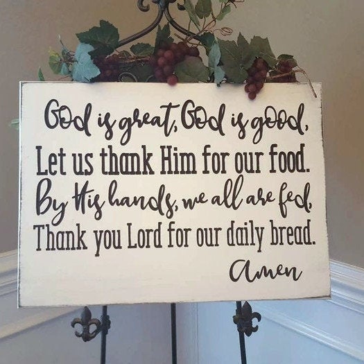 God is Great, God is Good Prayer Sign Made of Solid Wood - Etsy