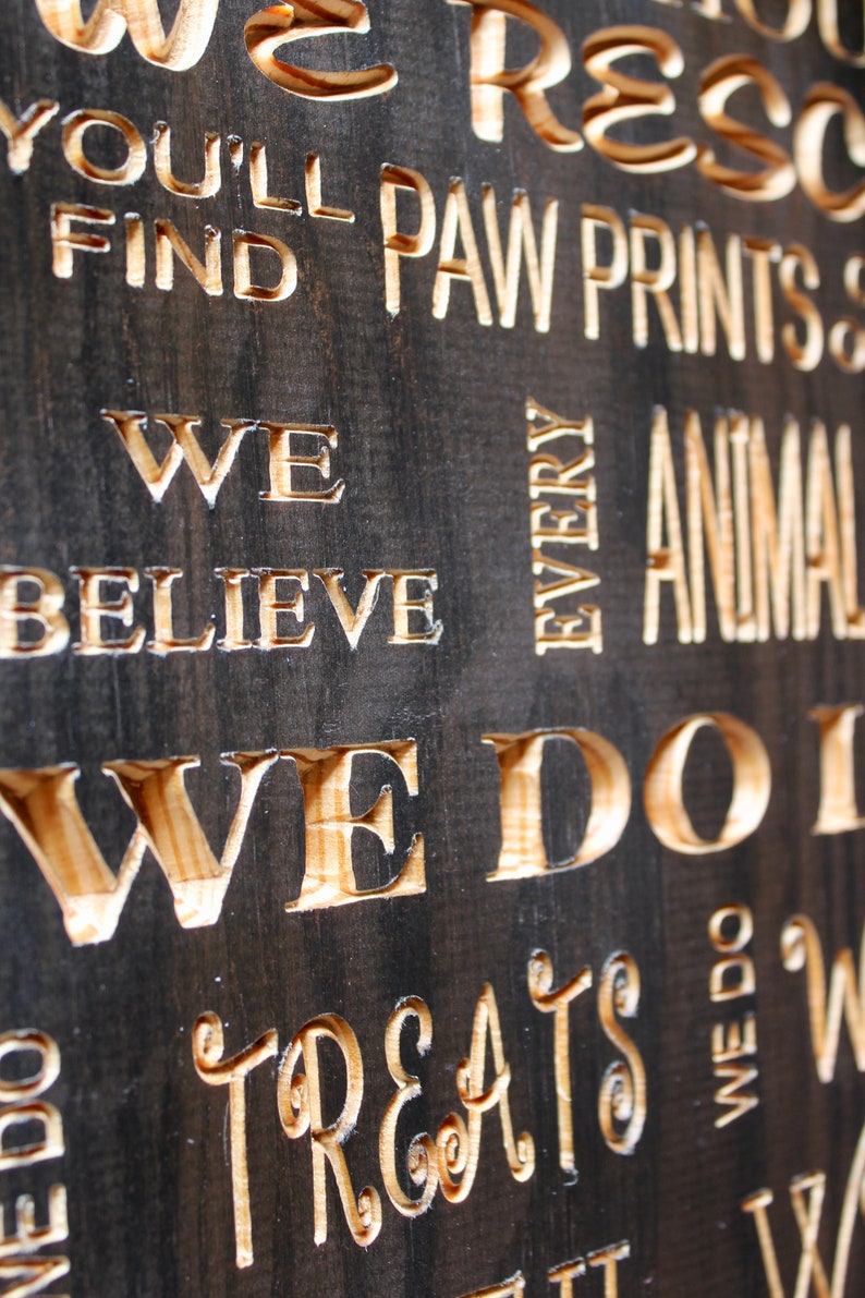 Dog Rescue in This House Carved Wood Signs Animal Rescue - Etsy