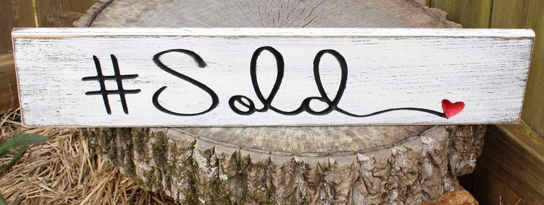 Sold Sign Engraved Wood Sign Realtor Sold Sign Marketing - Etsy