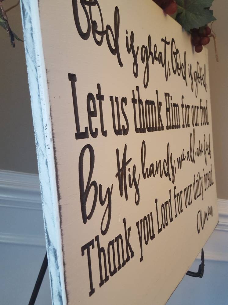 God is Great, God is Good Prayer Sign Made of Solid Wood - Etsy