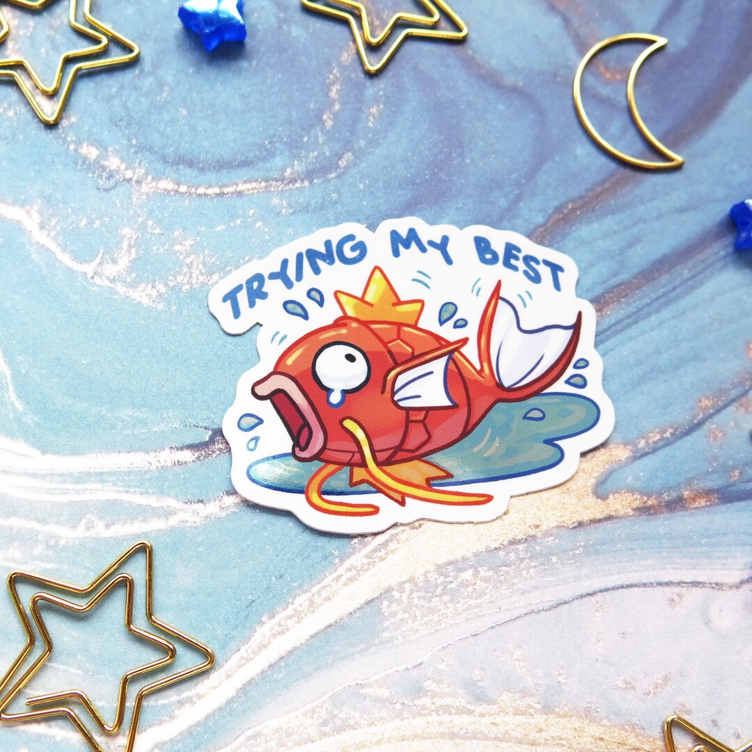 Magic Carp Sticker // Glossy Mirror Effect Vinyl Sticker - Etsy