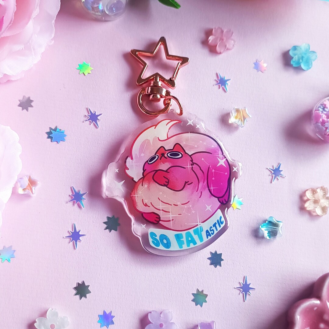 So Fatastic Keychains // Cute Animal Clear Acrylic Keychains - Etsy