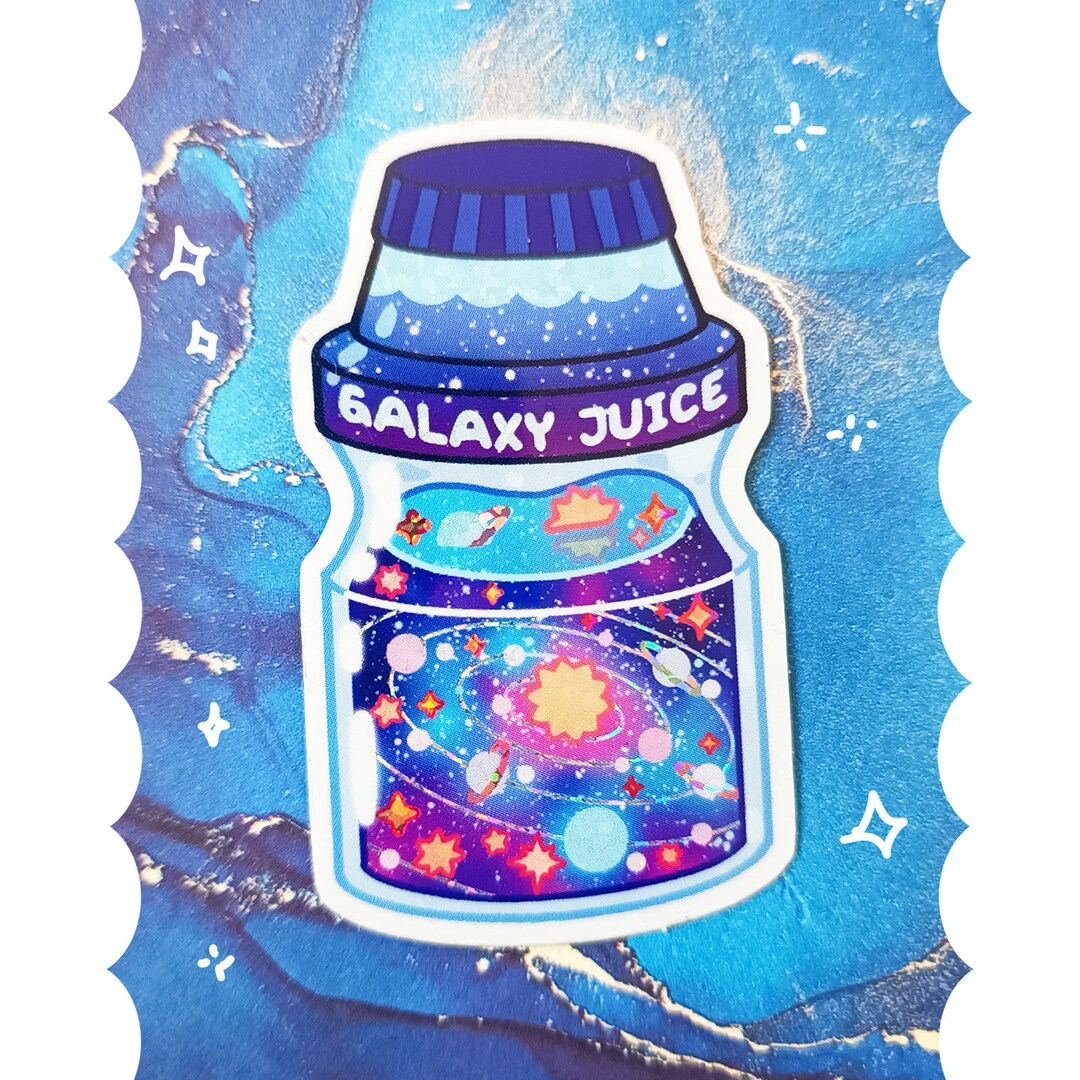 Sticker Jus de galaxie // Autocollant en vinyle brillant - Etsy France