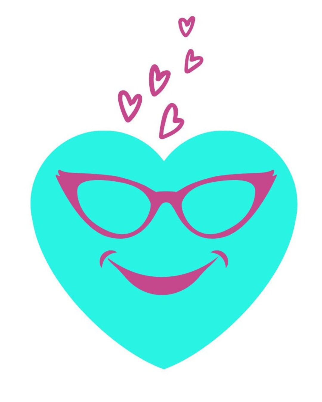 HAPPY HEART ART. Digital Download. Printable. Custom Heart Art for Home ...