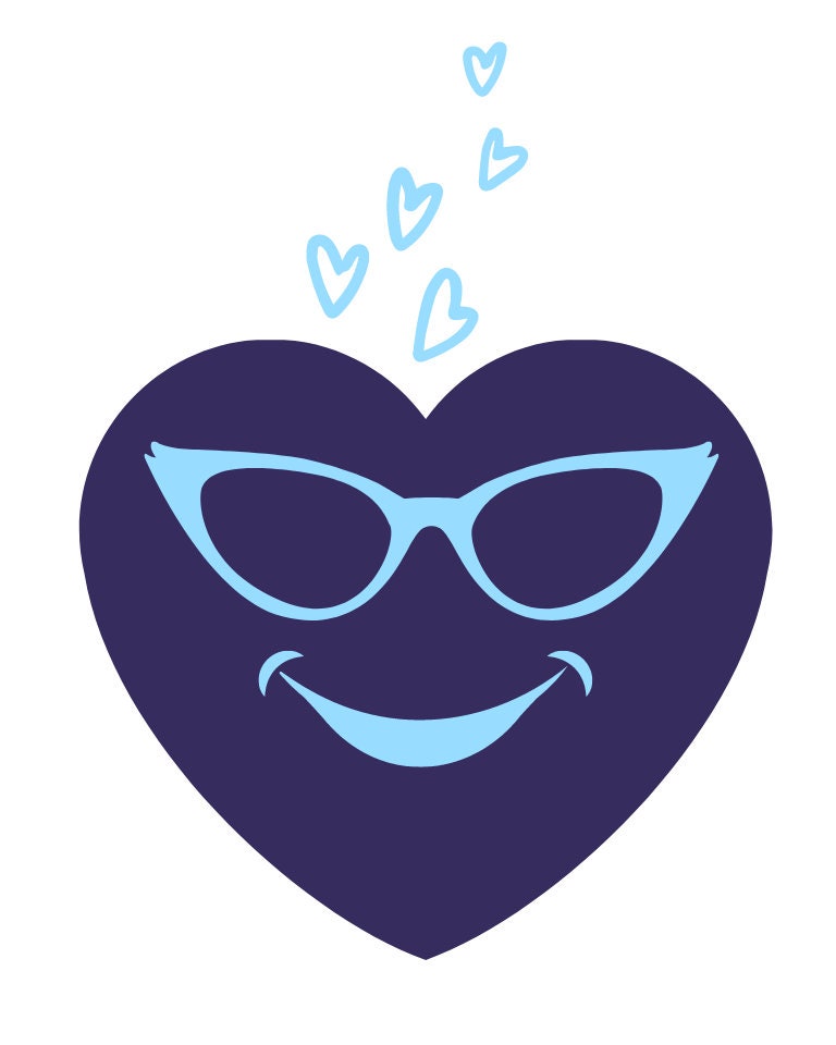 HAPPY HEART ART. Digital Download. Printable. Custom Heart Art for Home ...