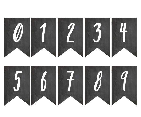 INSTANT DOWNLOAD | Printable Chalkboard Banner Bunting Flags - Etsy