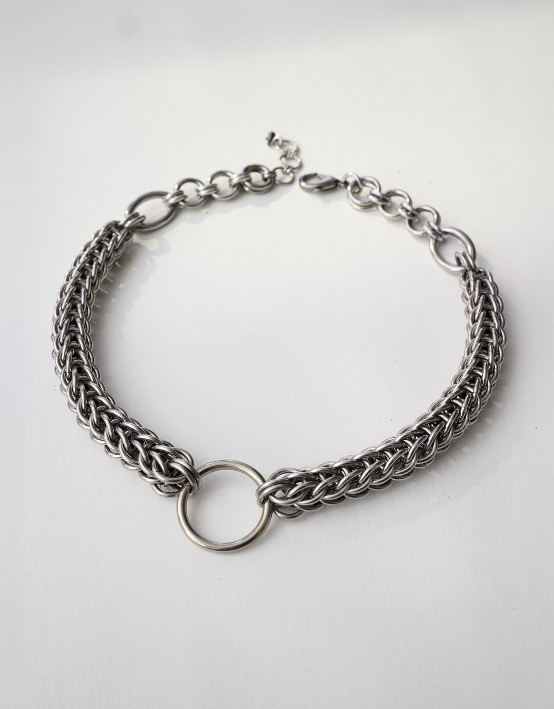 Handmade Stainless Steel Chainmail Necklace | Unique Interlocking Metal ...