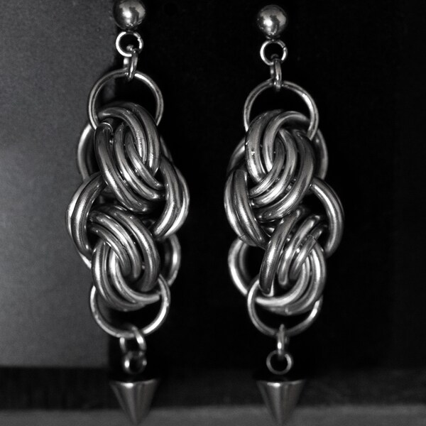 Chainmail Earrings - Etsy