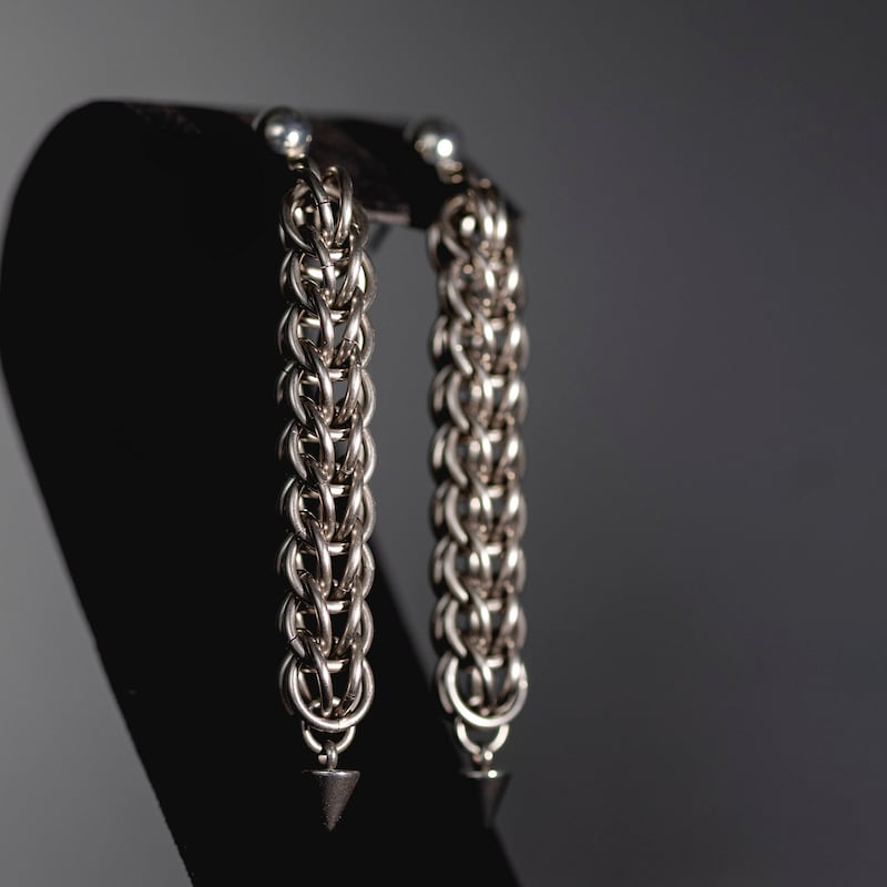Chainmail Earrings - Etsy